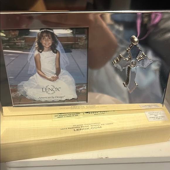 Lenox | Other | Lenox Silver Picture Frame With Cross Accent | Poshmark